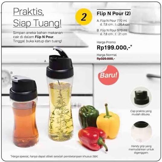 Jual Tupperware Botol kecap flip n pour (2) [A06] ukuran 570ml 770ml | Shopee Indonesia