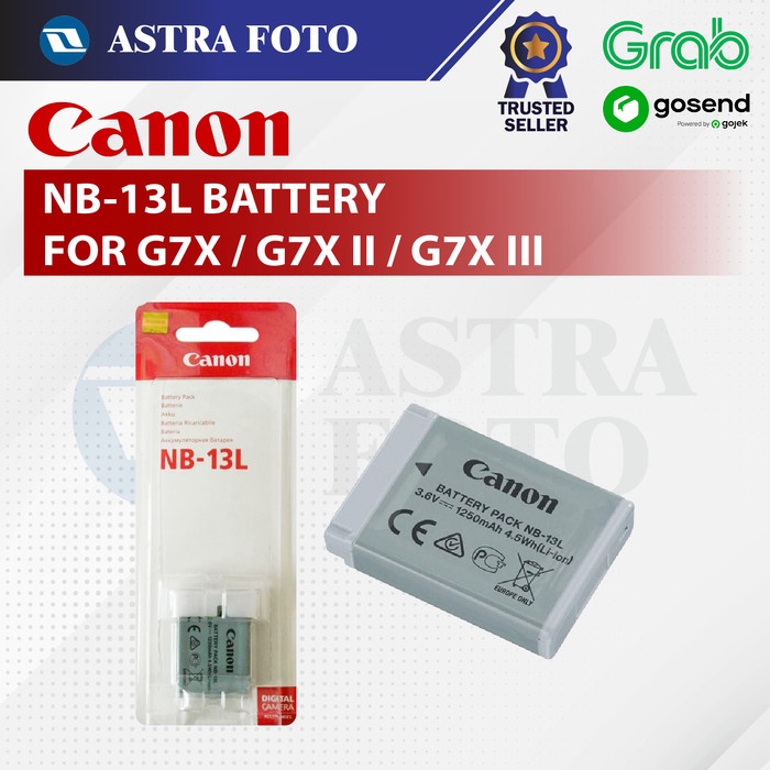 Jual CANON BATERAI NB-13L NB13L BATTERY FOR G7X / G7X II | Shopee Indonesia