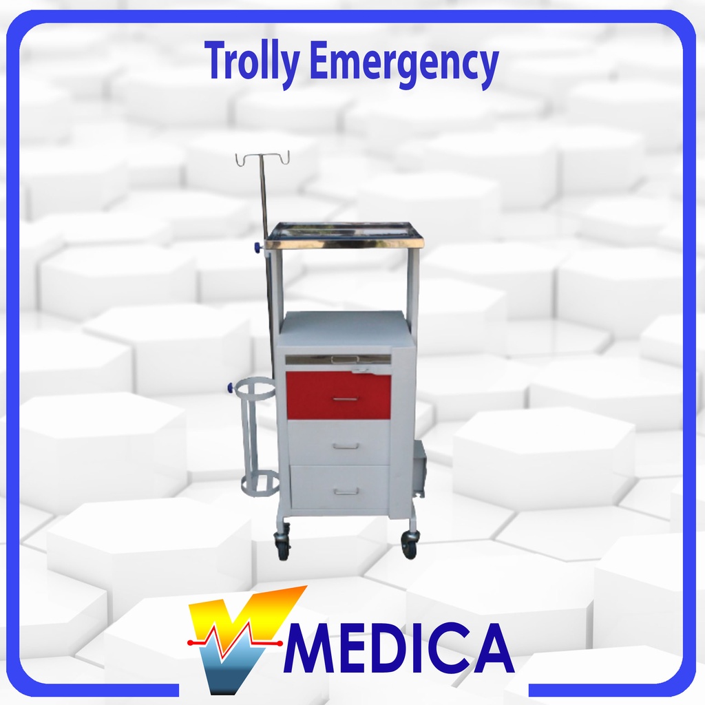 Jual (Reguler) Troly Emergency Besi / Troli Rumah Sakit Besi | Shopee ...