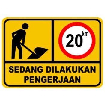Jual Papan Rambu Sedang Ada Pekerjaan Jalan | Shopee Indonesia