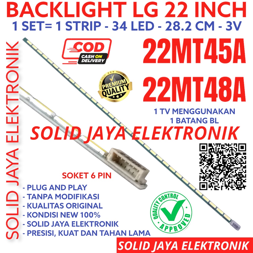 Jual BACKLIGHT TV LED LG 22 INC 22MT45 22MT48 22MT45A 22MT48A SMD LAMPU ...