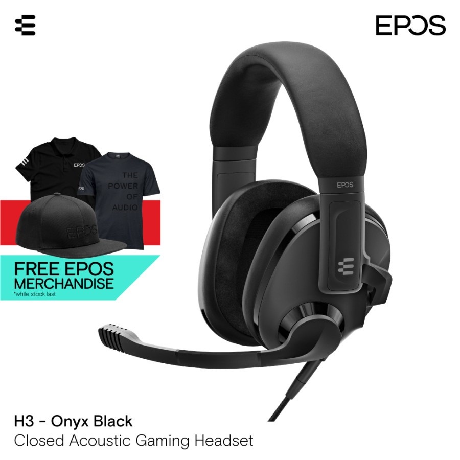 Jual EPOS H3 Black by Sennheiser Closed Acoustic Gaming Headset | Shopee Indonesia
