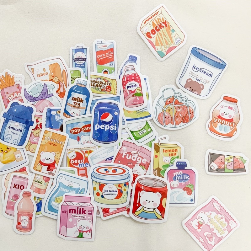 Jual Sticker Lucu Waterproof Seri Makanan Stiker Laptop Helm | Shopee ...