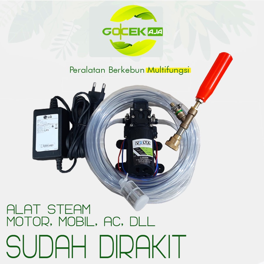 Jual Alat steam cuci motor ac mobil Mesin pompa DC mini stim motor ac ...