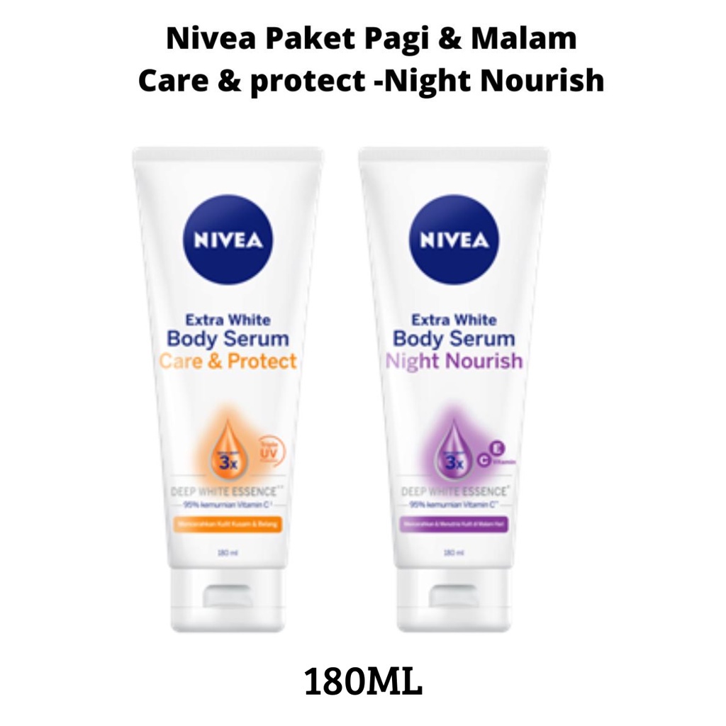 Jual Nivea Twin Pack Night Nourish-Care & Protect 180ml (2pcs) | Shopee ...