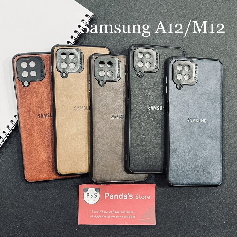Jual Leather Case Samsung A12 / M12 Softcase Kulit Elegan Casing Slim ...
