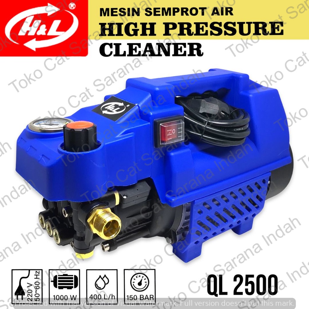 Jual H&L QL2500 JET CLEANER HIGH PRESSURE 150 BAR 800 WATT Mesin ...