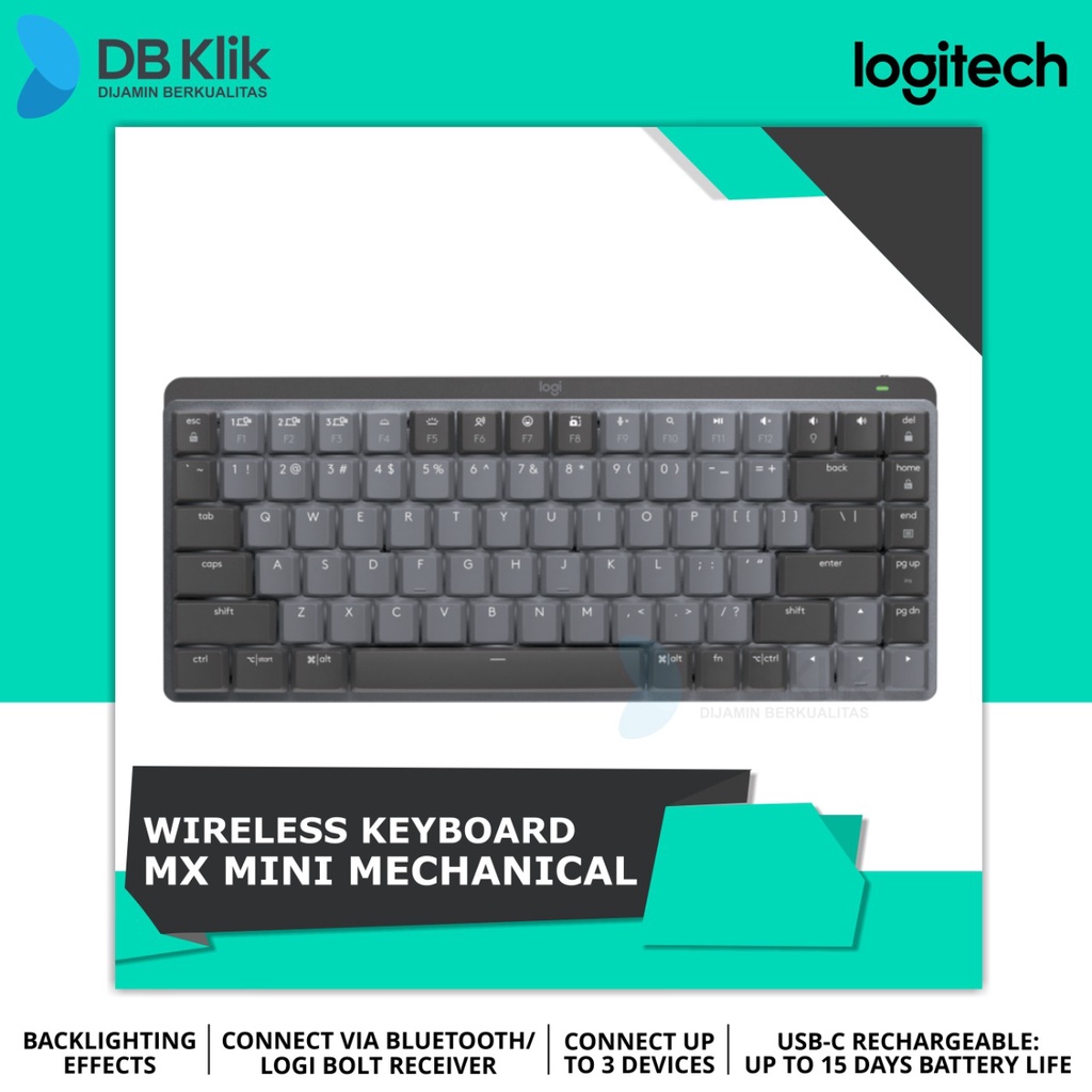 Jual Keyboard Logitech MX Mini Mechanical Wireless + Bluetooth (920 ...
