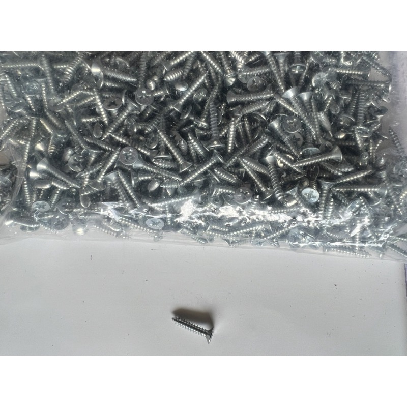 Jual skrup 6 x 3/4 (2cm) FAB kepala datar isi 1000pcs / sekrup kayu 6x3 ...