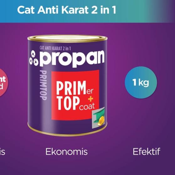 Jual CAT BESI ANTI KARAT 2 IN 1 PROPAN PRIMTOP 88 - 1KG - FOREST GREEN ...