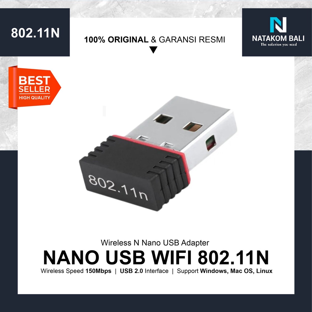 Jual NANO USB WIFI 802.11N - WIRELESS ADAPTER USB WIFI 11N | Shopee ...