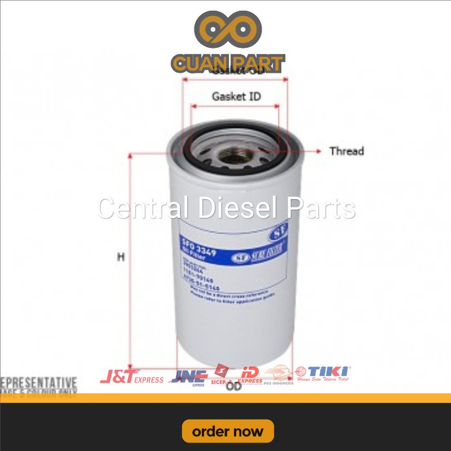 Jual Oil Filter Oli Hyundai 3908615 11E1-70140 SFO 3349 SFO3349 Sure ...