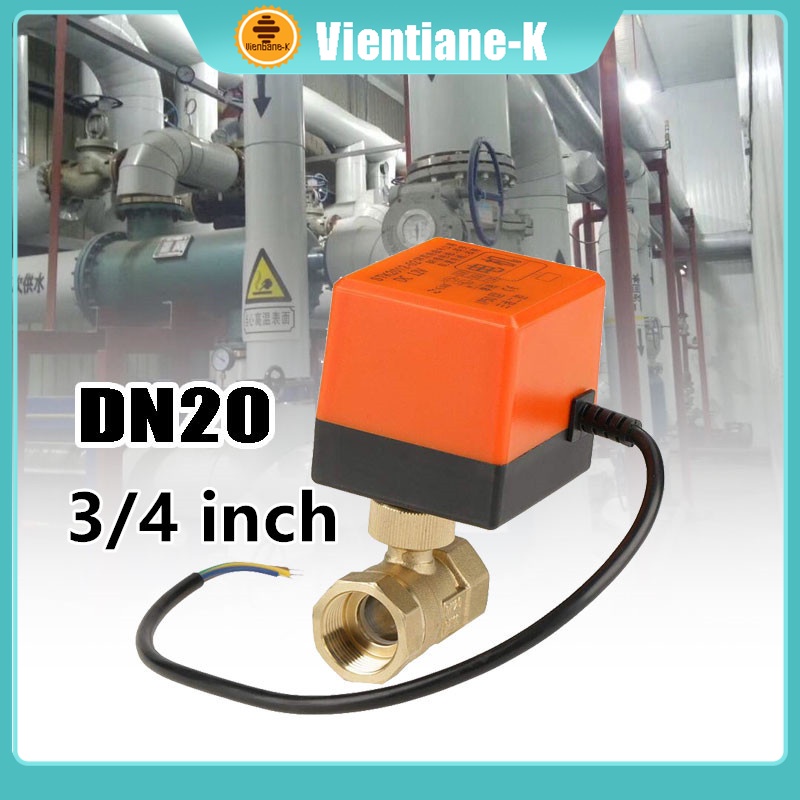 Jual Motorized Ball Valve DN20 3/4 inch stop keran Electric 2 Way 3 ...