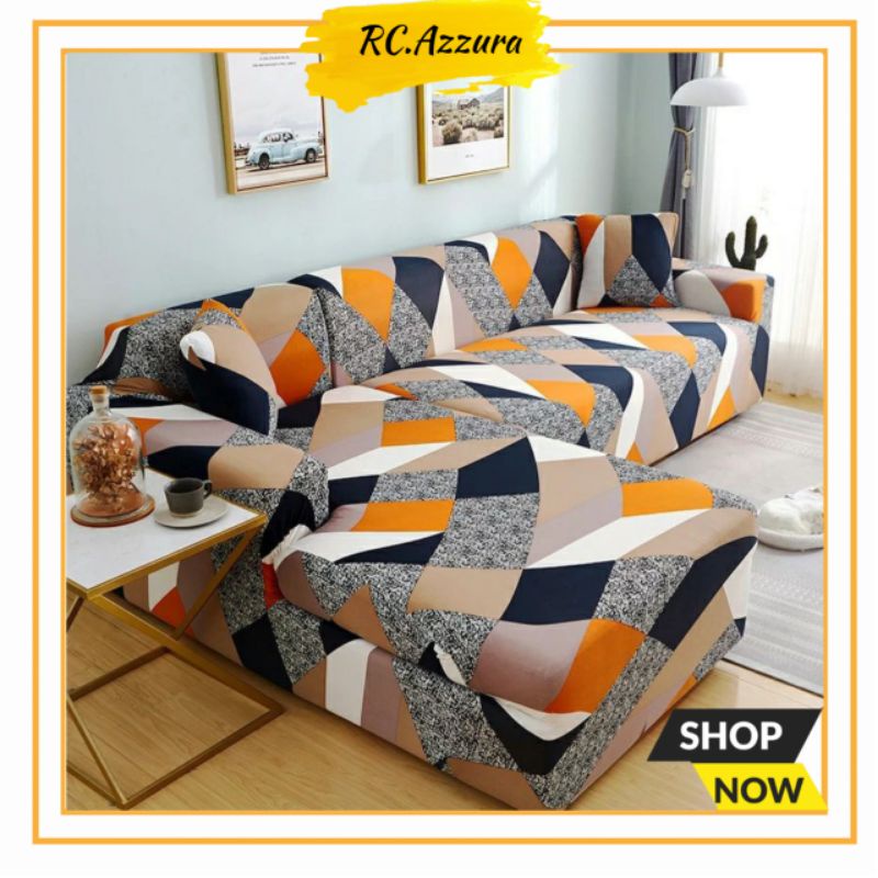 Jual Cover Sofa L Shaped Sarung Sofa Elastic Anti Selip Bungkus Kain Penutup Sofa | Shopee Indonesia