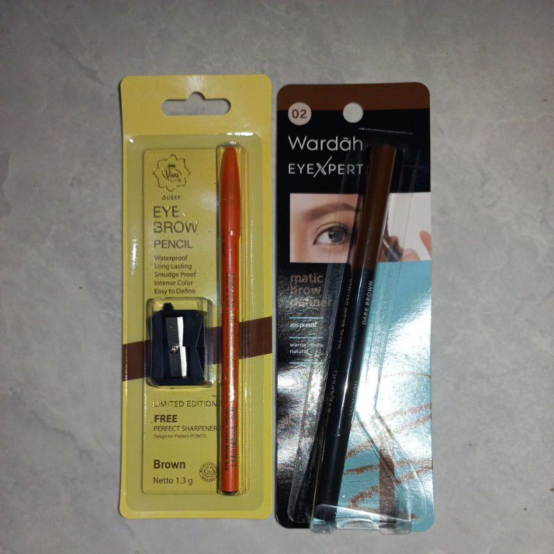 Jual Pensil Alis Wardah Eye Expert Matic & Viva Eye Brow Pencil ...