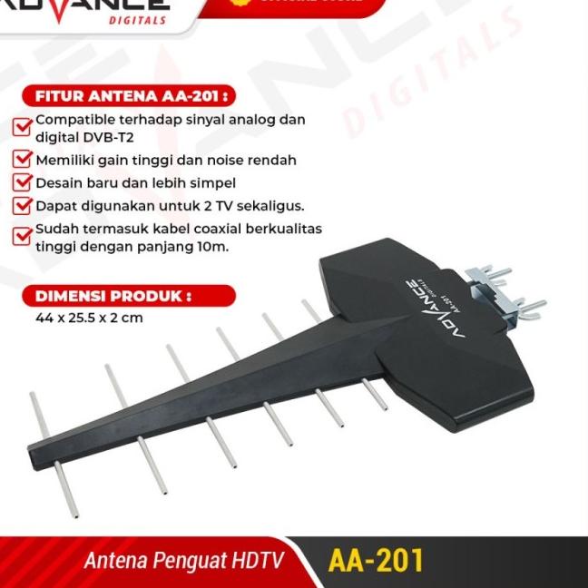 Jual Advance AA-201 Antena Outdoor Digital Analog UHF Bisa Untuk STB ...