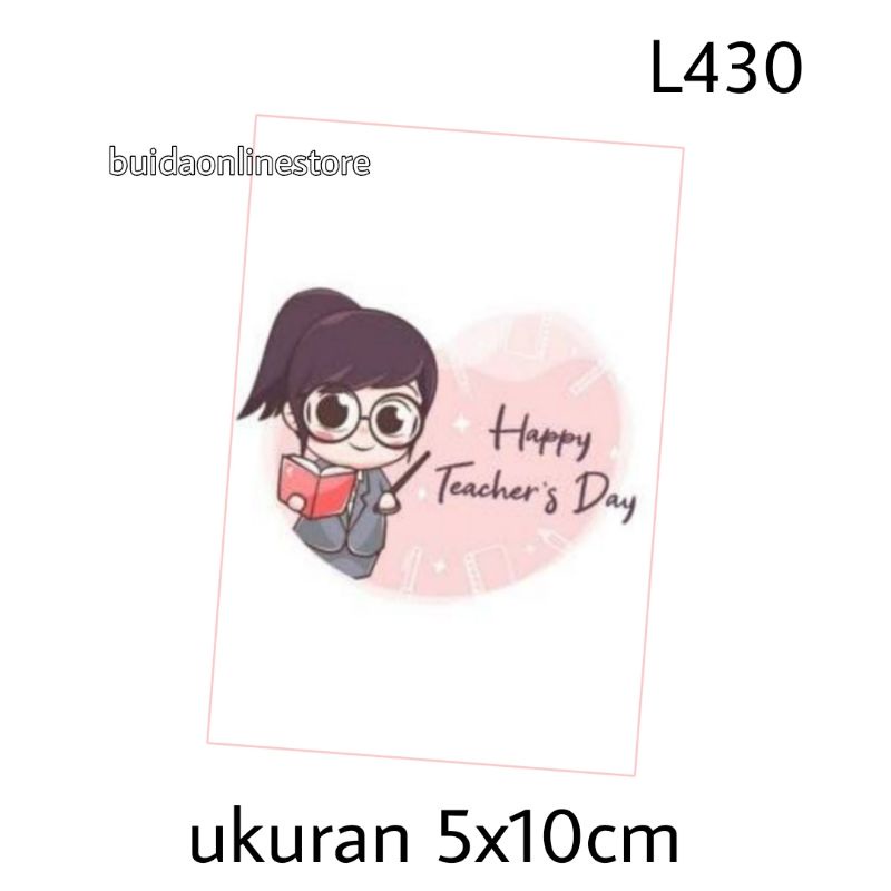 Jual stiker sticker label the best teacher ever dekorasi kemasan kado ...