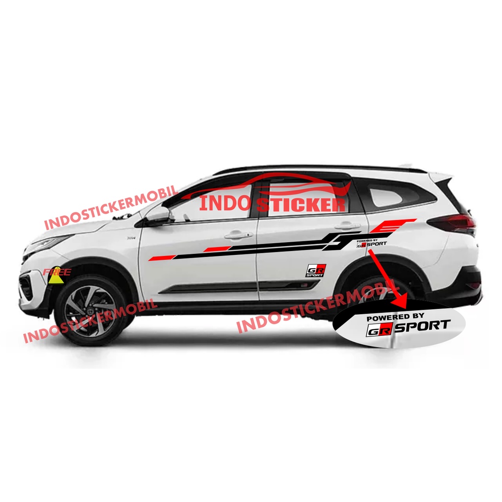 Jual Aksesoris sticker stiker mobil toyota rush gr sticker mobil toyota ...