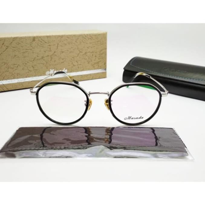 Jual Frame Kacamata Masada 2031 Original Hitam Silver Full Set | Shopee ...