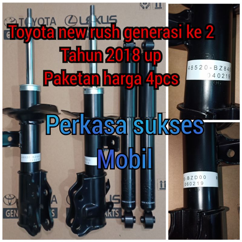 Jual shockbreaker depan & belakang toyota all new rush gen 2 2018 2019 2020 2021 2022 2023 ...