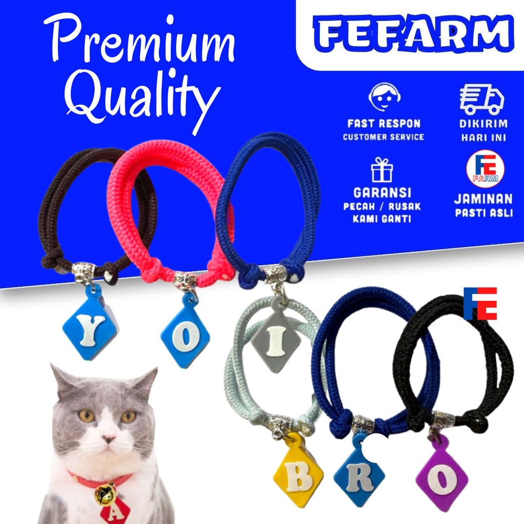 Jual Kalung Kucing Nama Inisial Lonceng 14mm Kucing FEFARM | Shopee ...