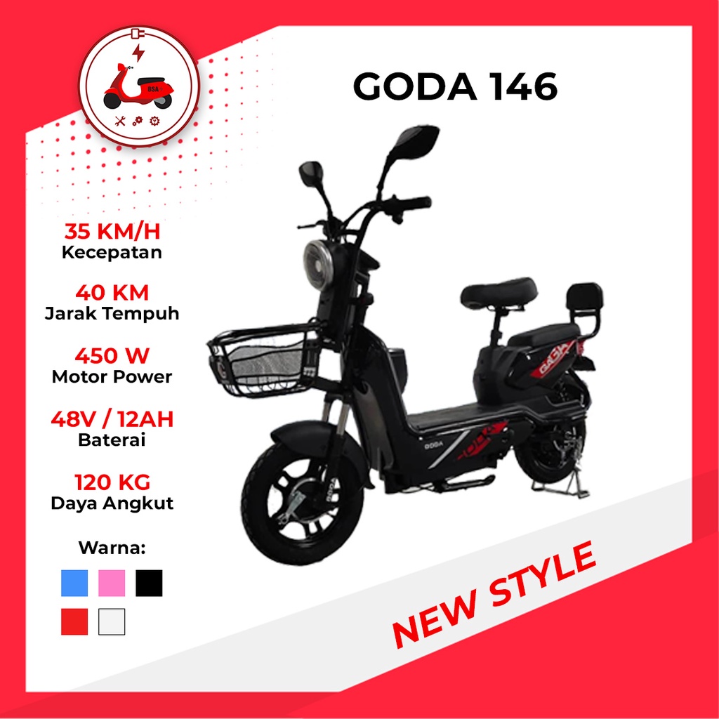 Jual SEPEDA LISTRIK E-BIKE GODA 146 BY GODA | Shopee Indonesia