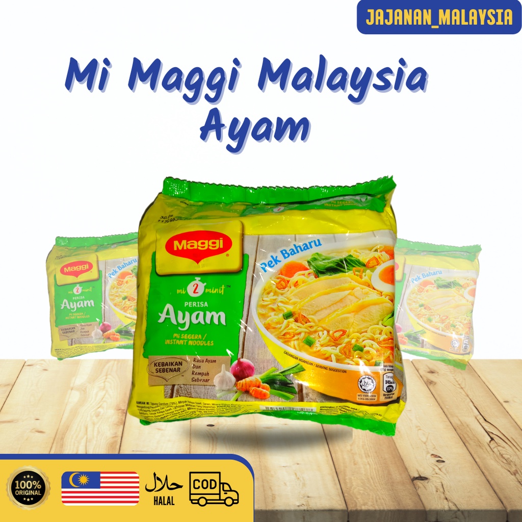Jual Mi Maggi Ayam Kuah Rebus Halal Asli Malaysia Isi 5 Pcs Berat 400gr ...