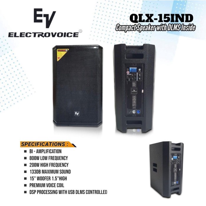 Jual Speaker Aktif Electrovoice Qlx15 Ind Original Active Qlx 15 Inch Qlx15ind Electro Voice ...