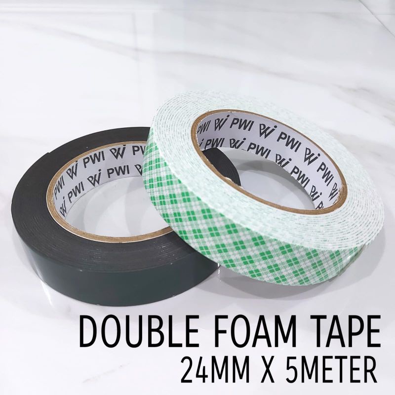 Jual Double Foam Tape 24mm x 5meter PWI | Shopee Indonesia
