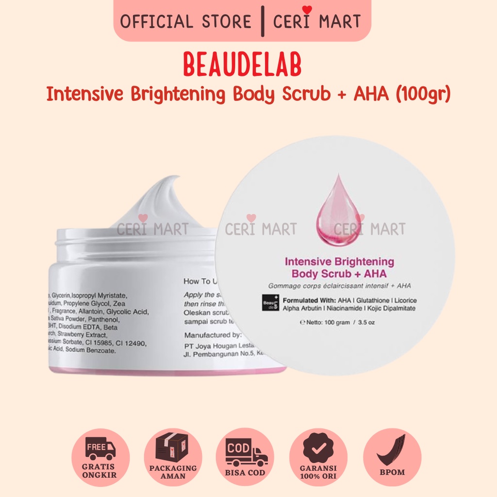 Jual NewLab New Lab Intensive Brightening Body Scrub + AHA | Pemutih ...