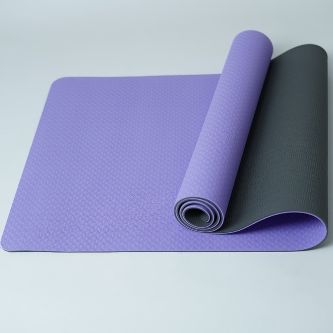 Jual Matras Yoga / Matras Olahraga Murah / TPE Mat 4mm Ungu Pink / Alas ...