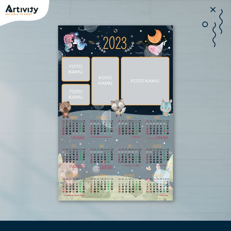 Jual cetak CALENDAR CUTE - KALENDER POSTER FOTO PHOTO DINDING 2024 ...