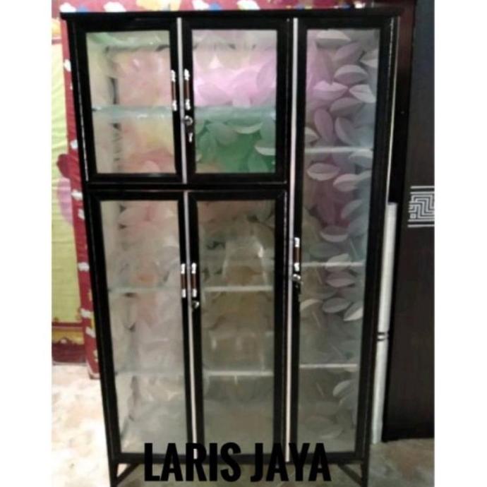 Jual RAK PIRING 5 PINTU FULL KACA ,SEMUA BODY KACA TANPA KASA SDF54646E ...