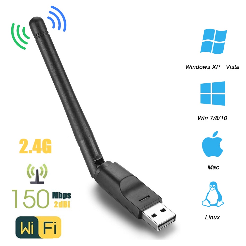 Jual USB WiFi 150Mbps ANTENA Wireless Adapter 150M USB Dongle Wireless WIFI Receiver USB Adapter ...