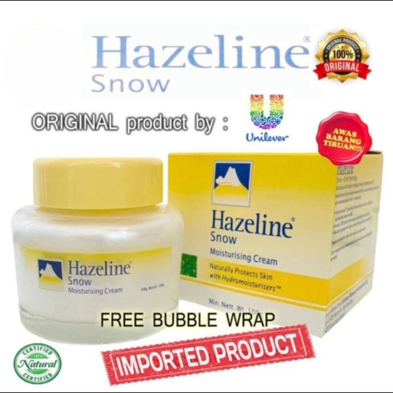 Jual Hazeline Snow Moisturizer Cream 100ml / Pelembab Krim 100ml ...