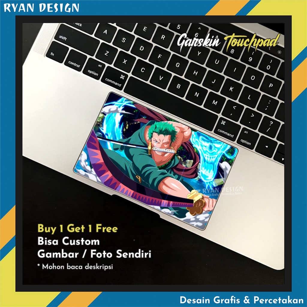 Jual Premium Garskin TouchPad Laptop Roronoa Zoro Anime One Piece ...