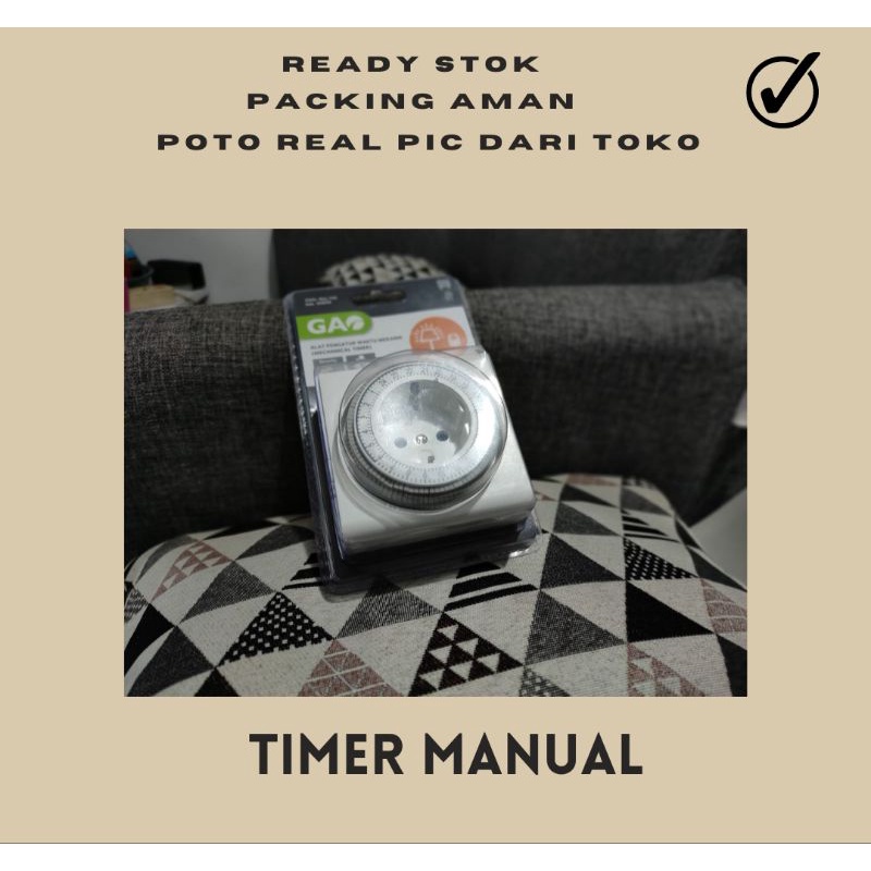 Jual Steker Manual/Tipe GAo 250V ~Max.16A max. 3680W Clock Timer Stop ...