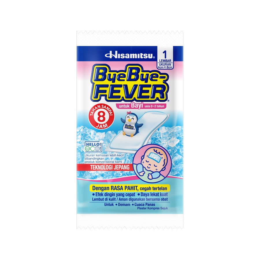 Jual Hisamitsu ByeBye Fever Baby isi per lembar - Plester Kompres Demam ...