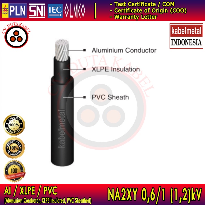 Jual Kabel NA2XY 1x35 mm2 METAL /1x35 mm/1 x 35 mm2/1 x 35 mm/1x35mm2/1 x 35mm/1x35mm2/1 x 35 mm ...