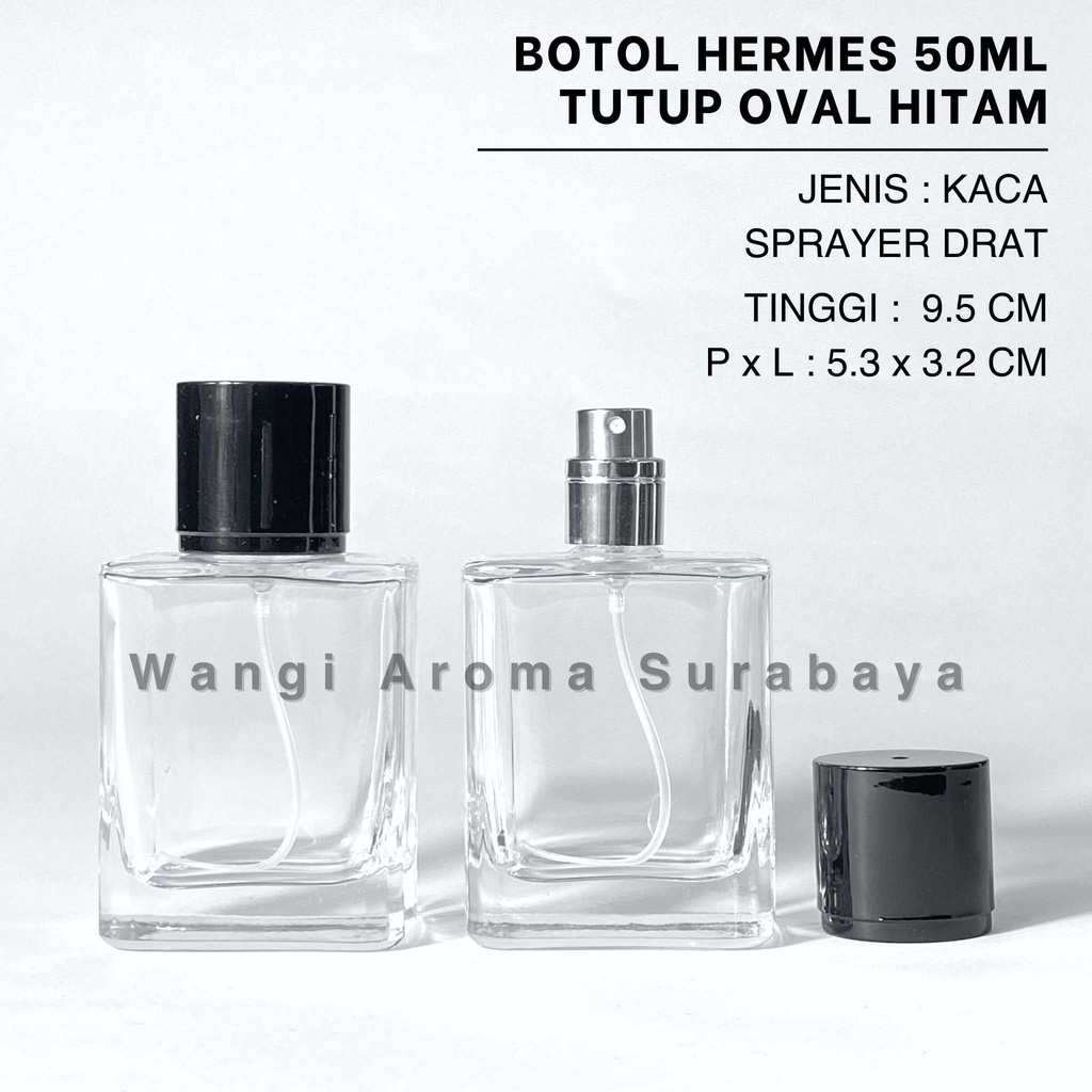 Jual Botol Hermes 50ML Oval Hitam Spray Drat - Botol Parfum Hermes Drat ... Jual Botol Hermes 50ML Oval Hitam Spray Drat - Botol Parfum Hermes Drat ...