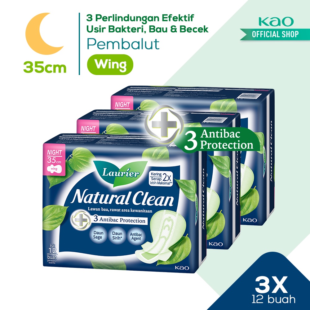 Jual Laurier Natural Clean Pembalut Wanita Daun Sirih Anti Bakteri ...