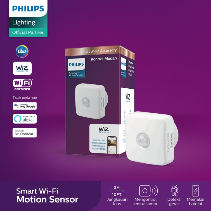 Jual Philips PIR SENSOR/SENSOR GERAK WITH WIFI w/batteries | Shopee ...