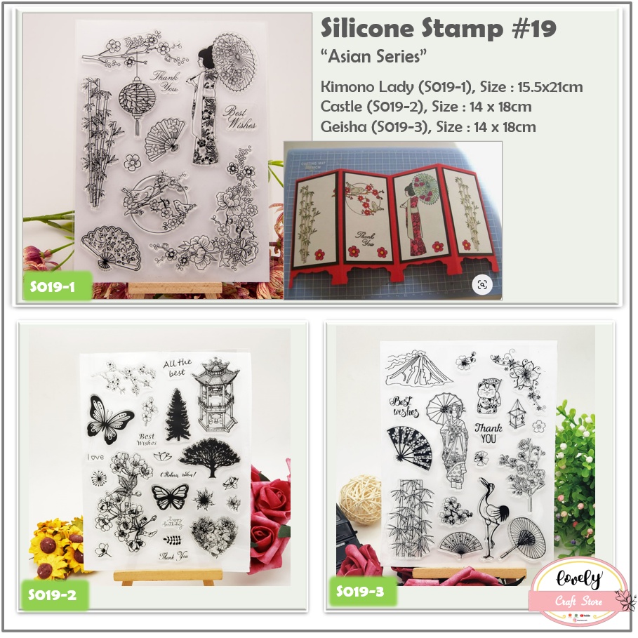 Jual LovelyCraftStore | S 19 Transparent Silicone rubber Clear Stamp ...