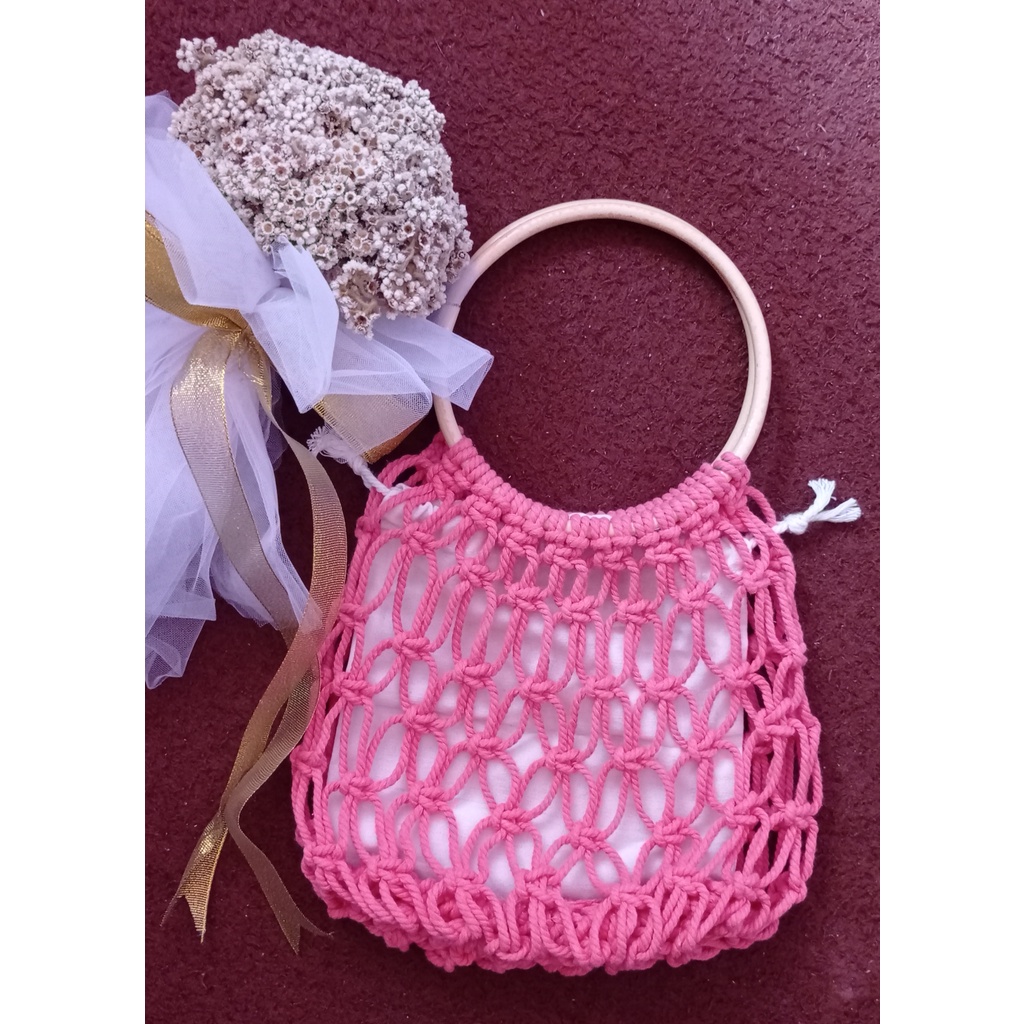 Jual Tas macrame, Tas Rotan, Tas handbag macrame, Tas Rustic Aesthetic ...