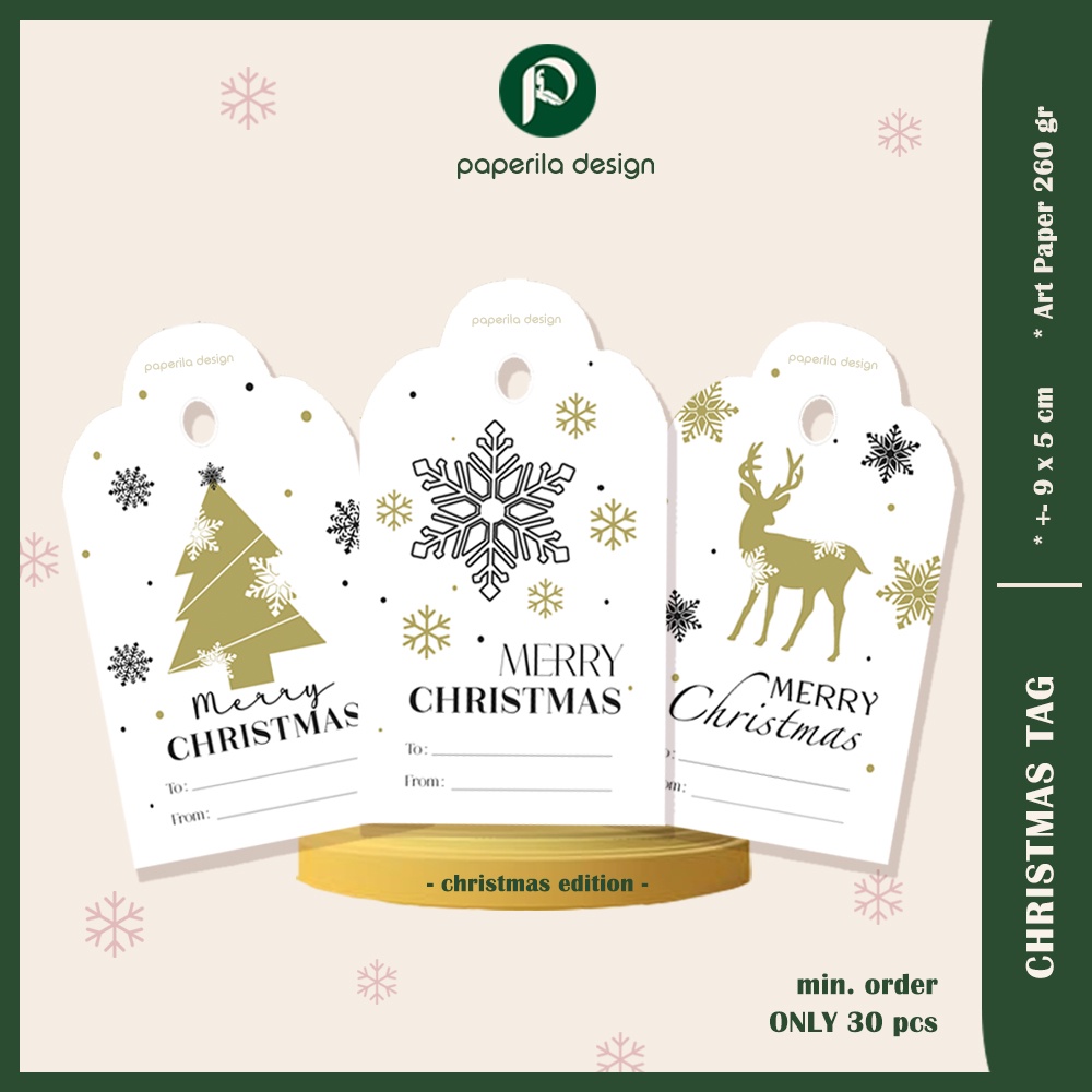 Jual Hangtag Natal | Christmas Tag | Merry Christmas | Kartu Ucapan ...