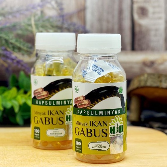 Jual Kapsul Minyak IKAN GABUS Herbal Indo Utama HIU - Minyak Ikan Kutuk ...