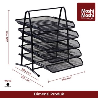Jual Document Tray Desk Storage Foldable 5 Tiers Rak Kertas File ...