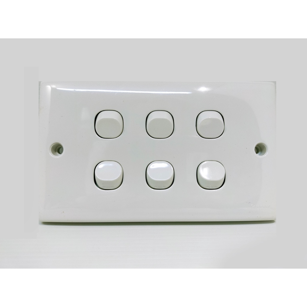 Jual SAKELAR SCHNEIDER 6 GANG SWITCH TOMBOL CLASSIC CLIPSA | Shopee ...