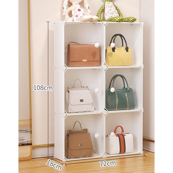 Jual RAK TAS GISEL / STELLA - RAK PENYIMPANAN TAS - LEMARI PLASTIK TAS ...