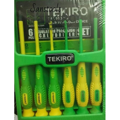 Jual obeng set listrik presisi screwdriver 6pcs TEKIRO electric ...